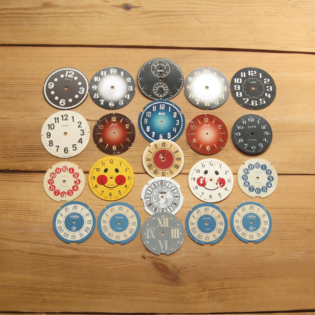 Alarm Clock Faces, Vintage Alarm Clocks, Retro Clock Parts, White Clock ...