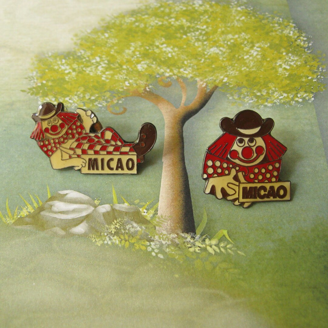 Vintage Circus Clown Pins: 80s Micao Artist Brooches - Set of 2 - Etsy