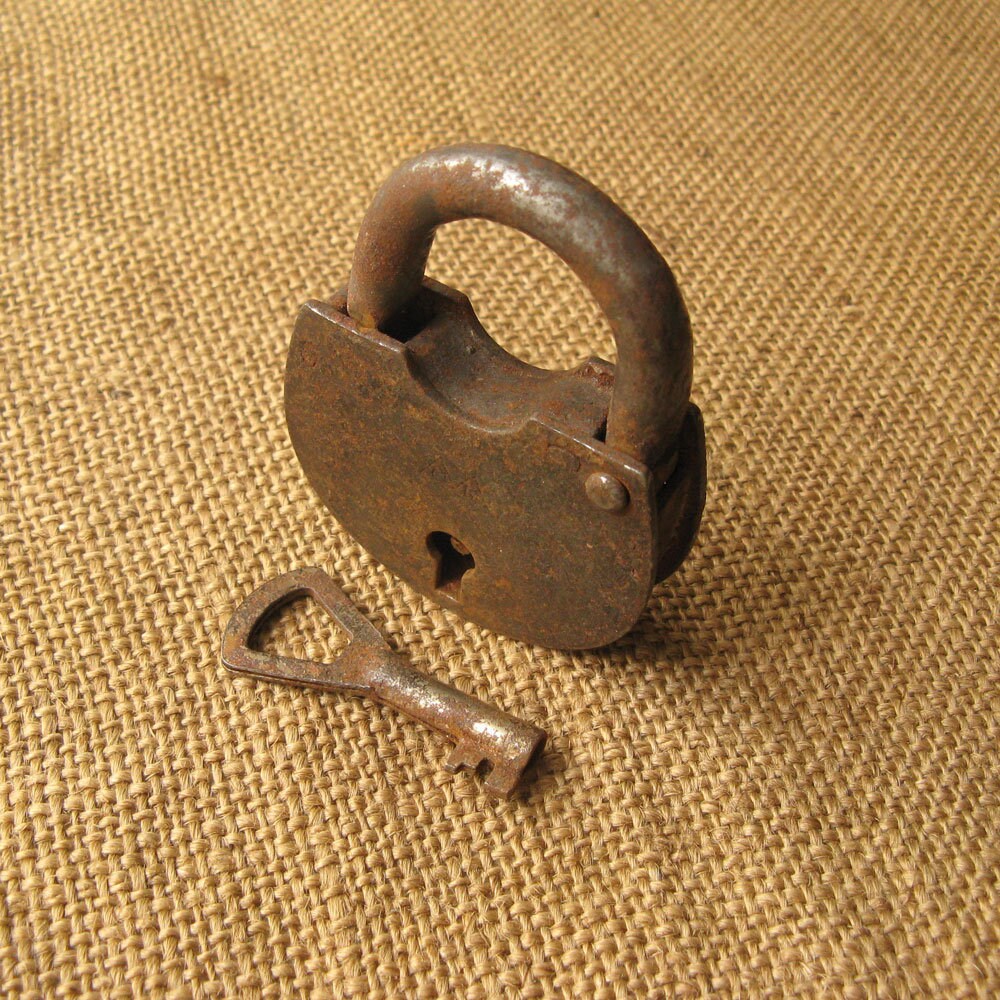 Small Antique Padlock Wedding Lock Love Lock and Key Retro | Etsy