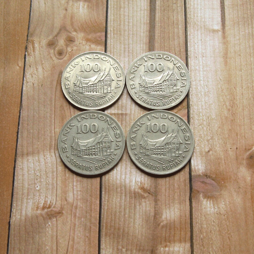 1978 100 Rupiah Coins, Indonesian Coins, Vintage Indonesian Coins ...