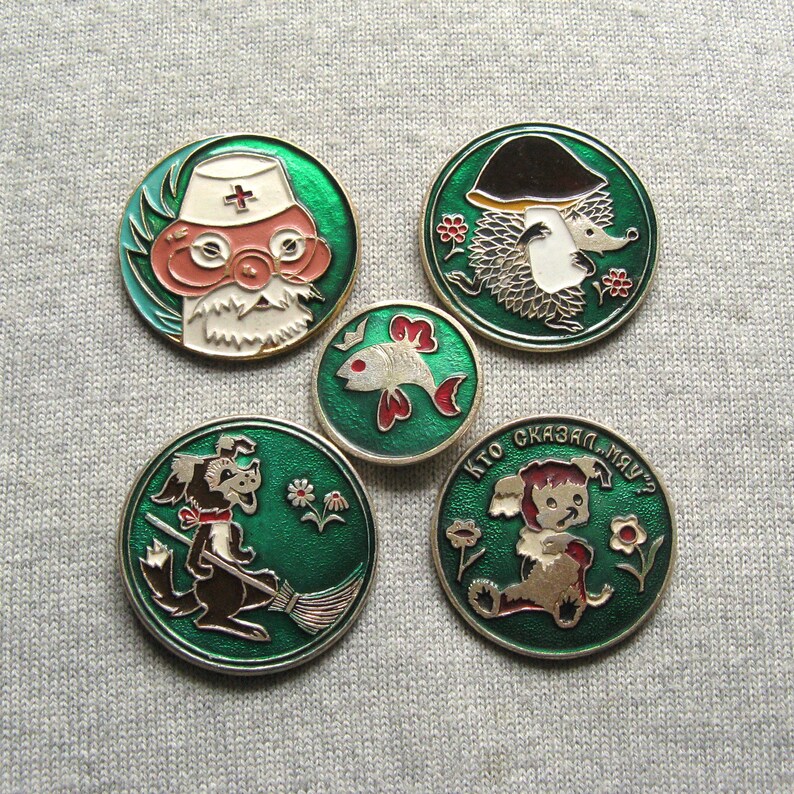 Vintage Cartoon Characters Pins Fairy Tale Pin Cartoon Pins | Etsy
