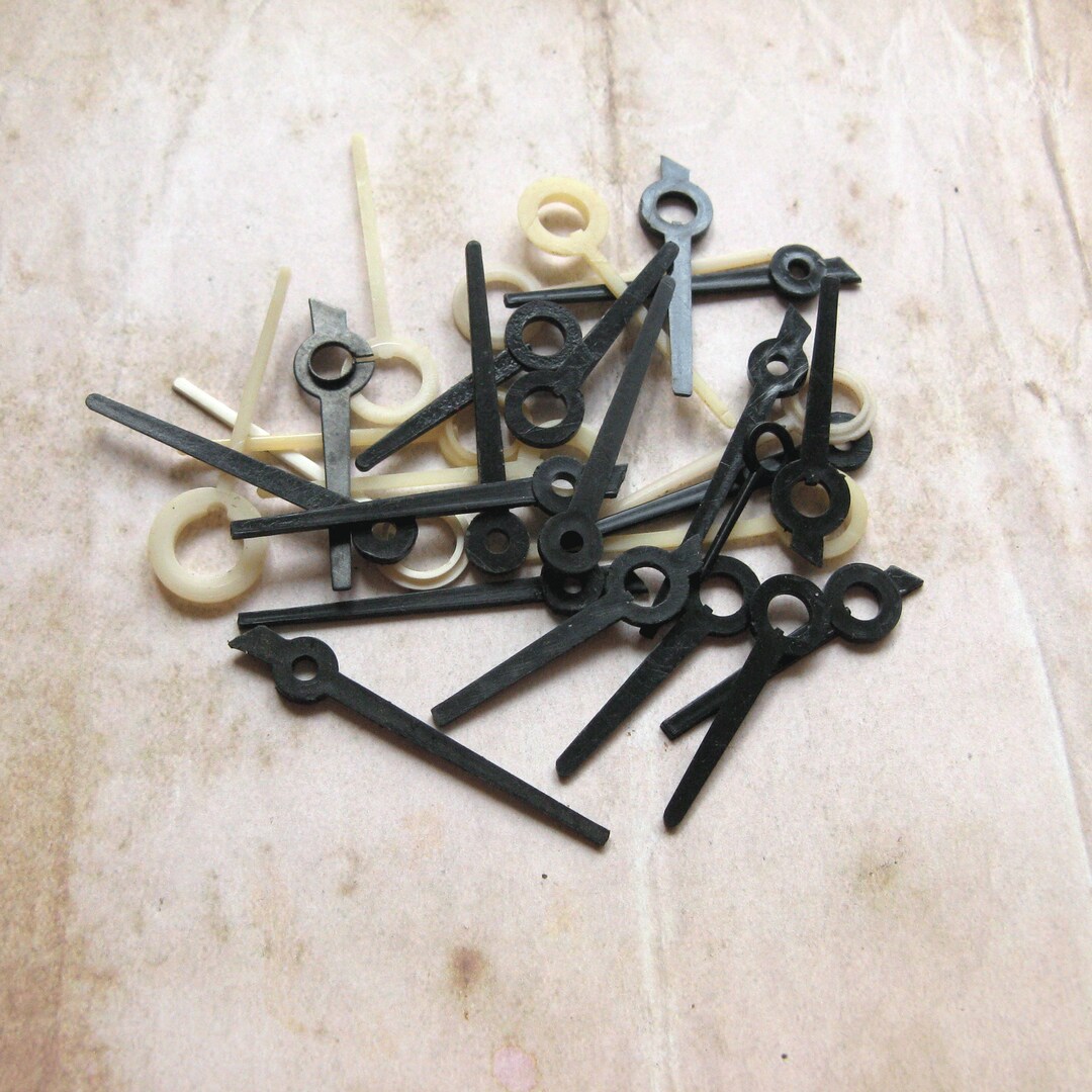 Vintage Clock Hands, Tiny Clock Hands, Plastic Clock Hands, Small ...