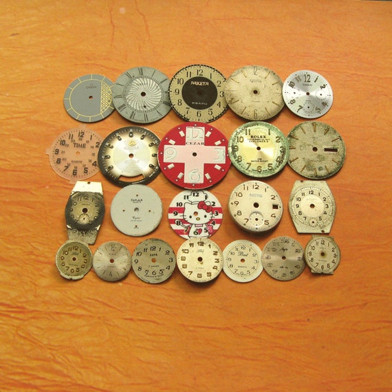22 Pcs Vintage Watch Faces Watch Faces Round Watch Face - Etsy