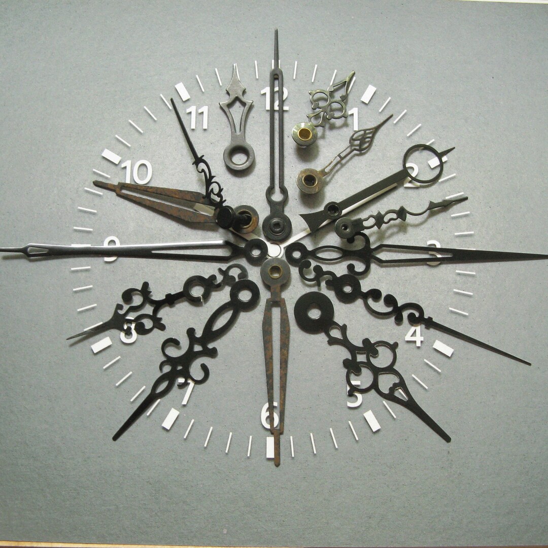 Vintage Clock Hands, Tiny Clock Hands, Metal Clock Hands, Small Metal ...