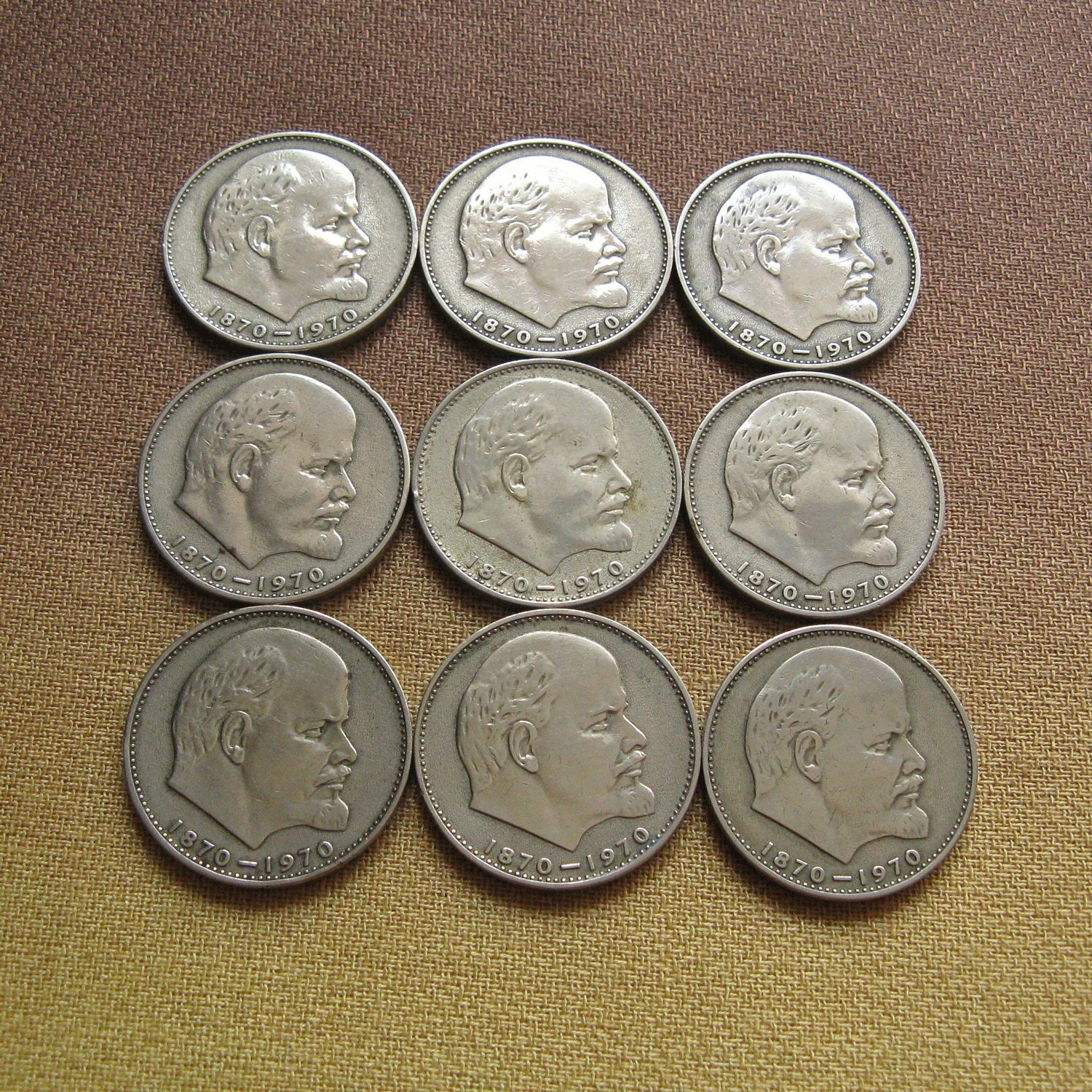 1970 Set of 9 Lenin Coins Collectible Coins Vintage Coins - Etsy
