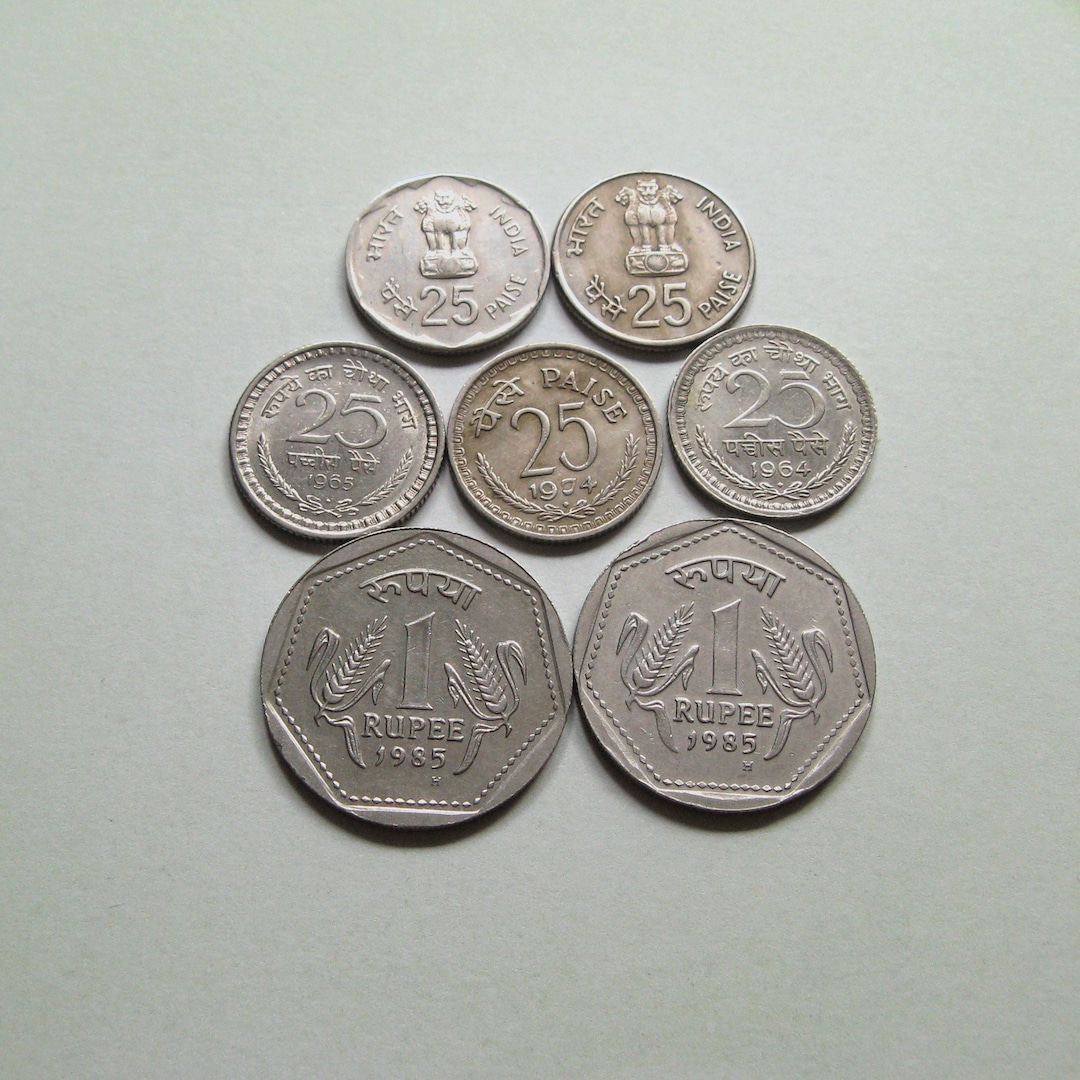 Vintage Coins From India, Indian Coins, Coins for Necklace, Collectible ...