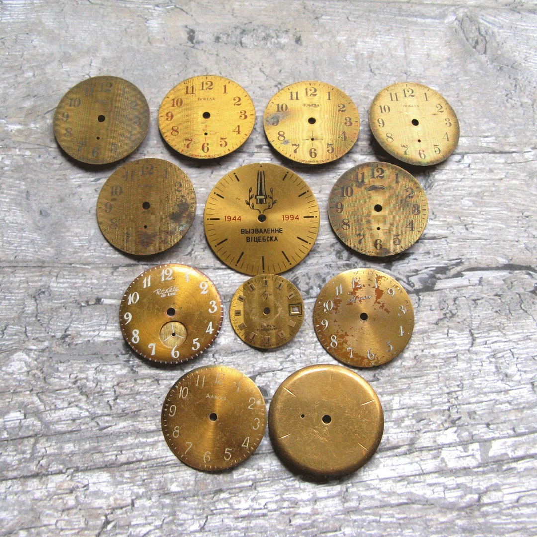 12 Pcs Vintage Watch Faces, Altered Art Gear, Classic Watch Faces, Old ...