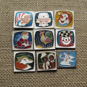 Vintage Cartoon Characters Pins Cartoon Badges Pins for - Etsy