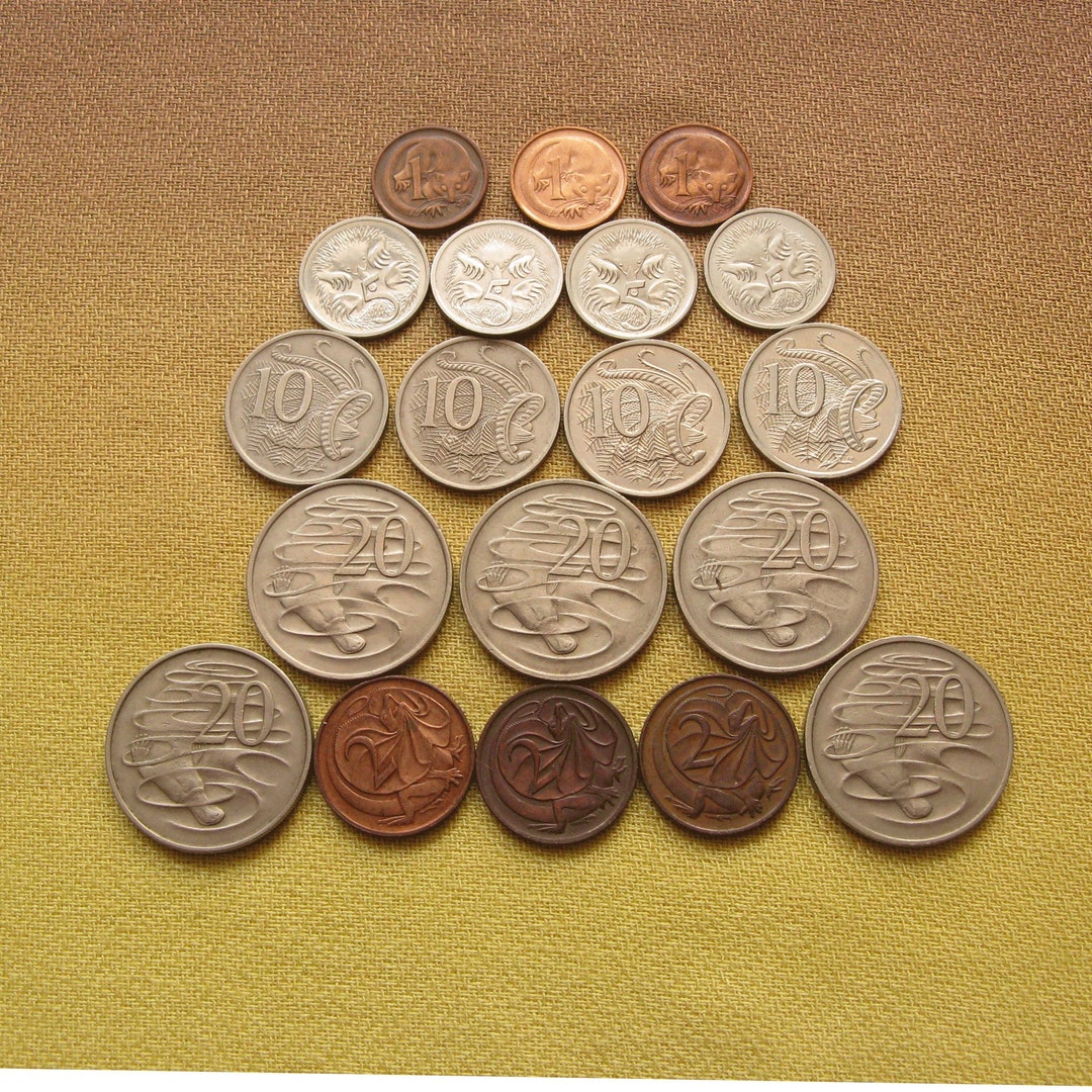 Vintage Australian Coin Set: 1960s-90s Jewelry Supplies - Etsy