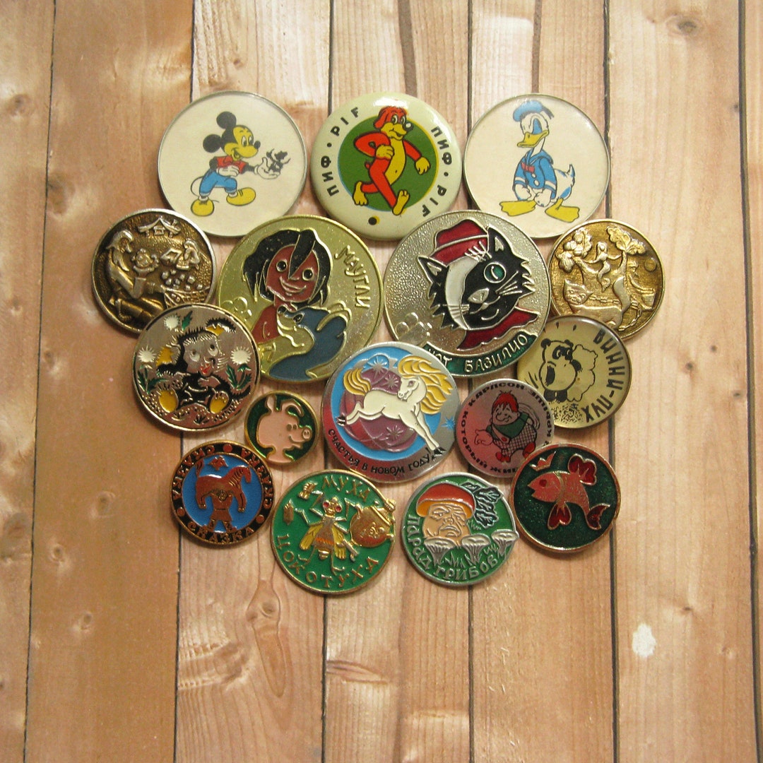 Vintage Cartoon Characters Pins, 80s Pins, Pin Collectors, 80s Pinbacks ...