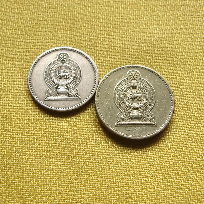 Vintage Sri Lanka Coins, Coins for Jewelry Making, Rupee and Cent - Etsy