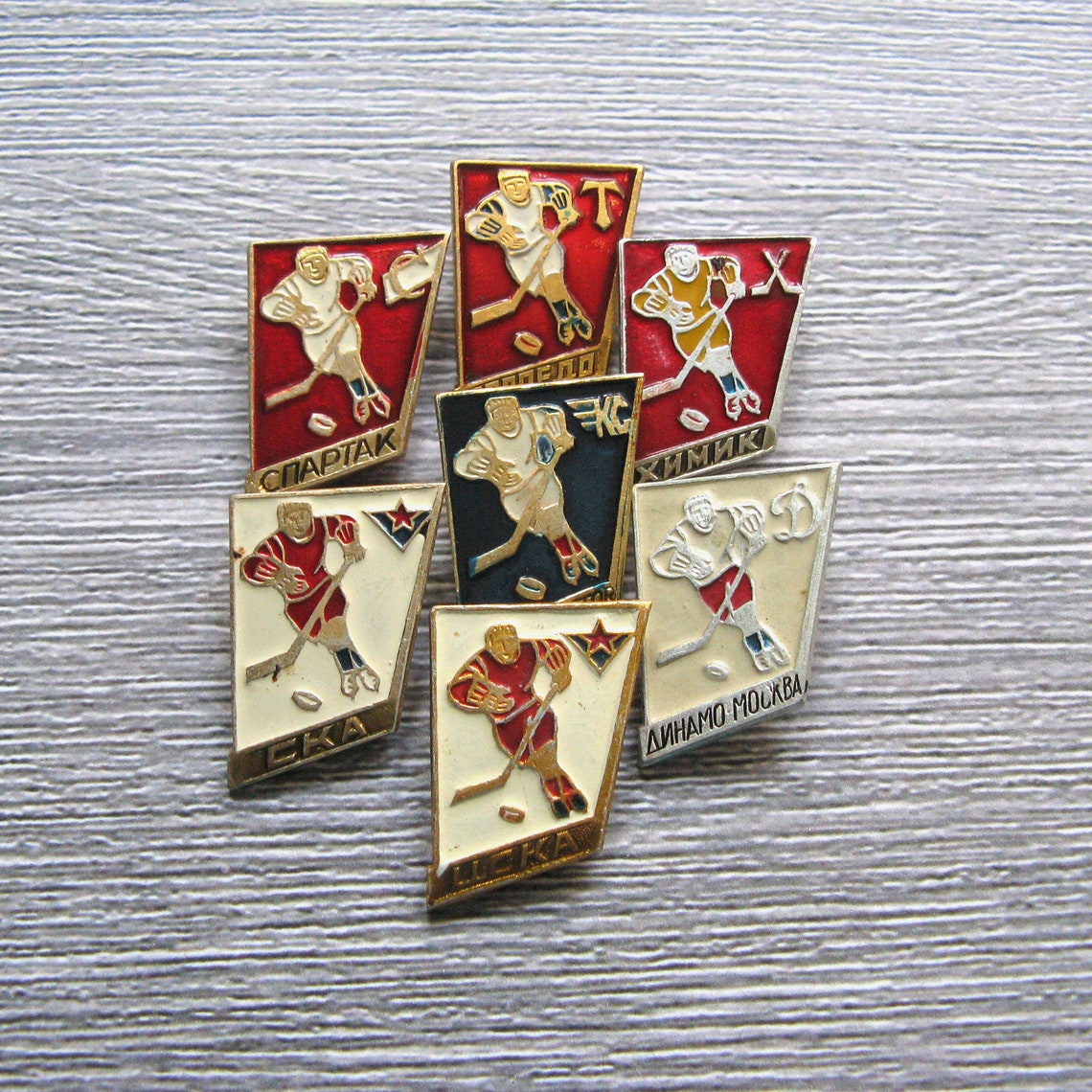 Soviet Hockey Clubs Hockey Pins Hockey in USSR Hockey Clubs - Etsy