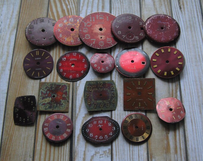 18 Pcs Vintage Watch Faces, Altered Art Gear, Classic Watch Faces, Old ...