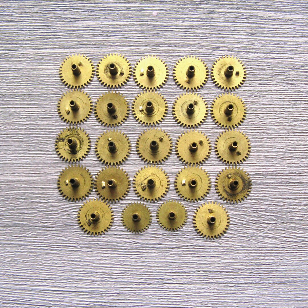 Vintage Brass Clock Cogs: Steampunk Assemblage Parts - Etsy