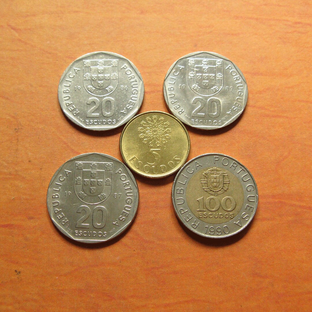 Vintage Portugal Escudo Coin Set: 1980s-90s Portuguese Currency - Etsy