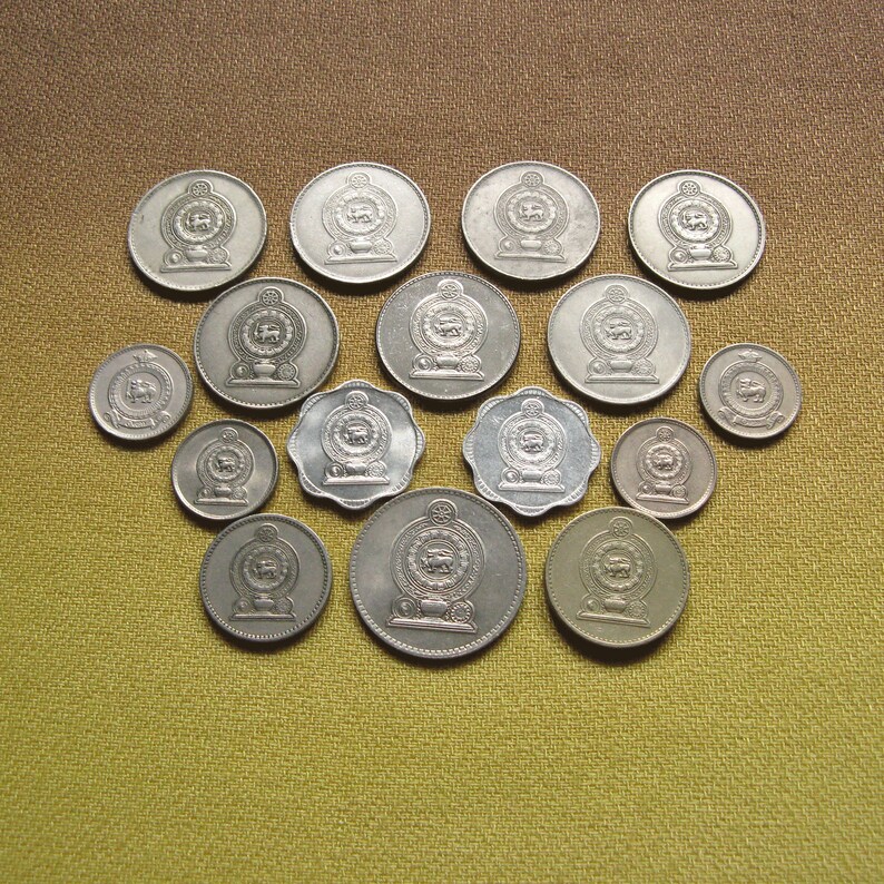 Vintage Sri Lanka Coins Coins for Jewelry Making Rupee and - Etsy