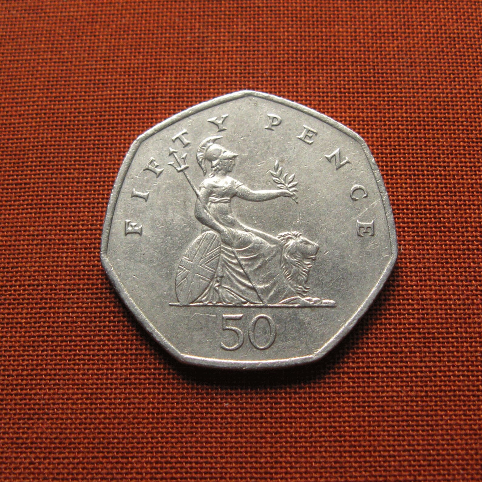 Fifty Pence Coins British Coins UK Collectible Coin Vintage | Etsy