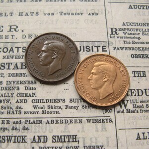 30s 40s One Farthing Coin British Coin UK Collectible - Etsy