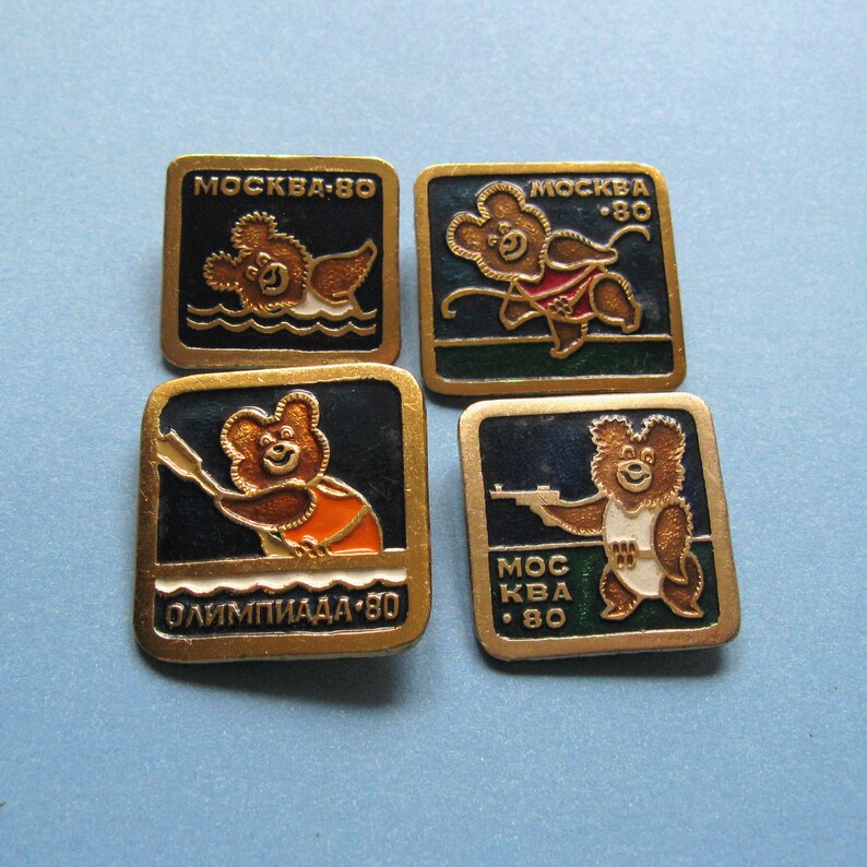 Soviet Pins Olympic Games 80 Moscow Games Symbol Russian | Etsy