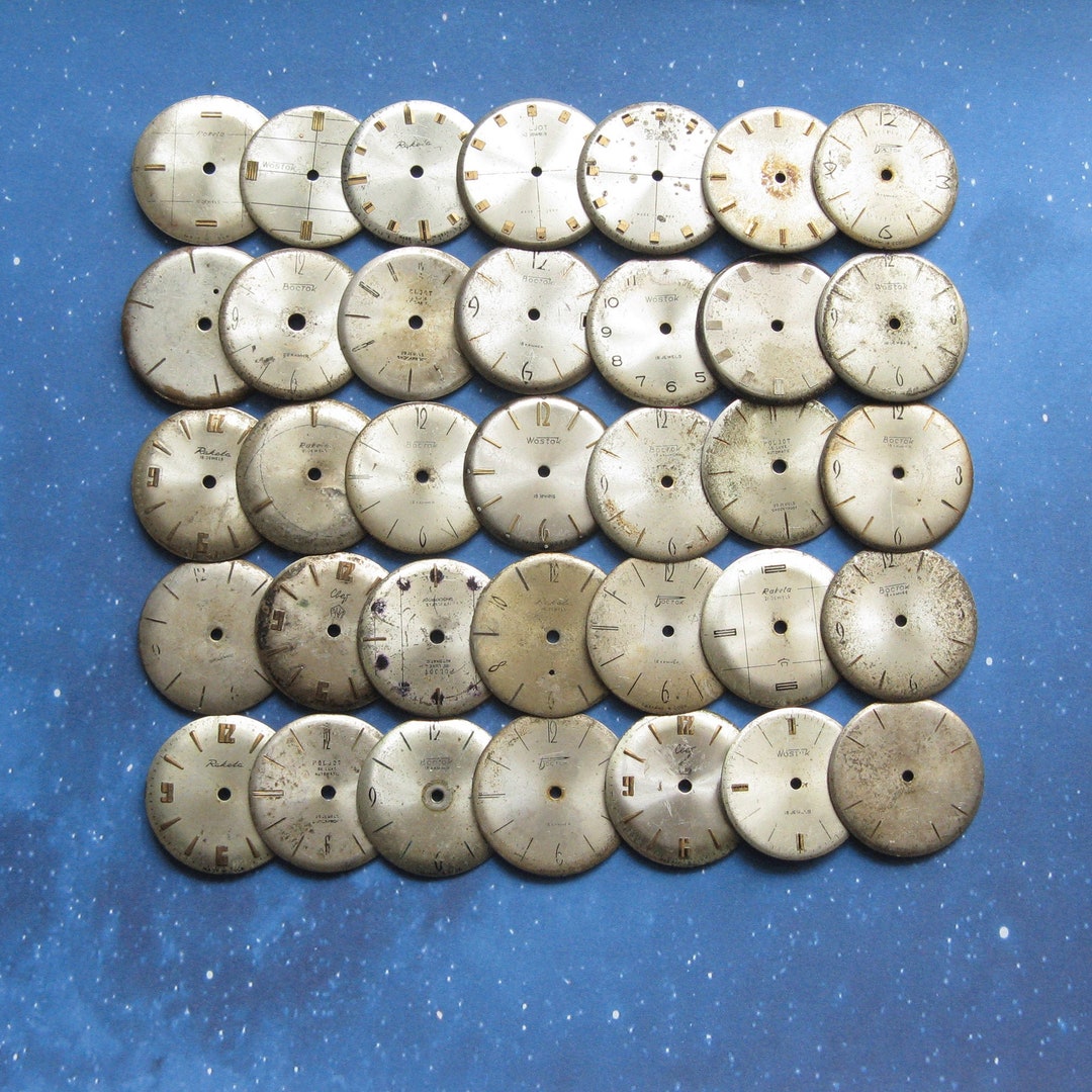 35 Pcs Vintage Watch Faces, Watch Faces, Round Watch Face, Steampunk ...