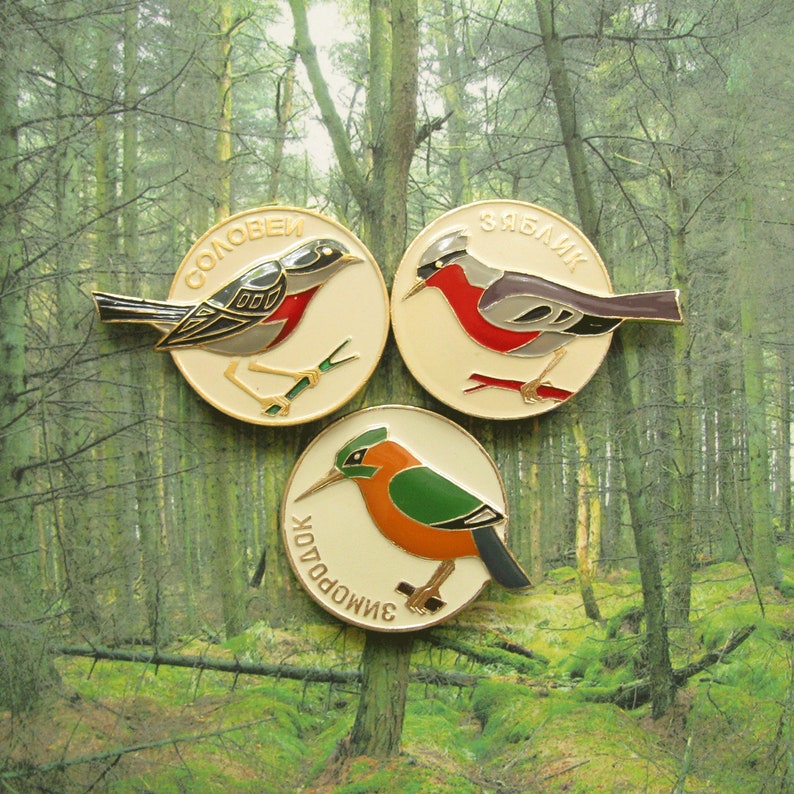 Vintage Birds Pins Bird Lapel Pin Birds Charms Birds Pin - Etsy