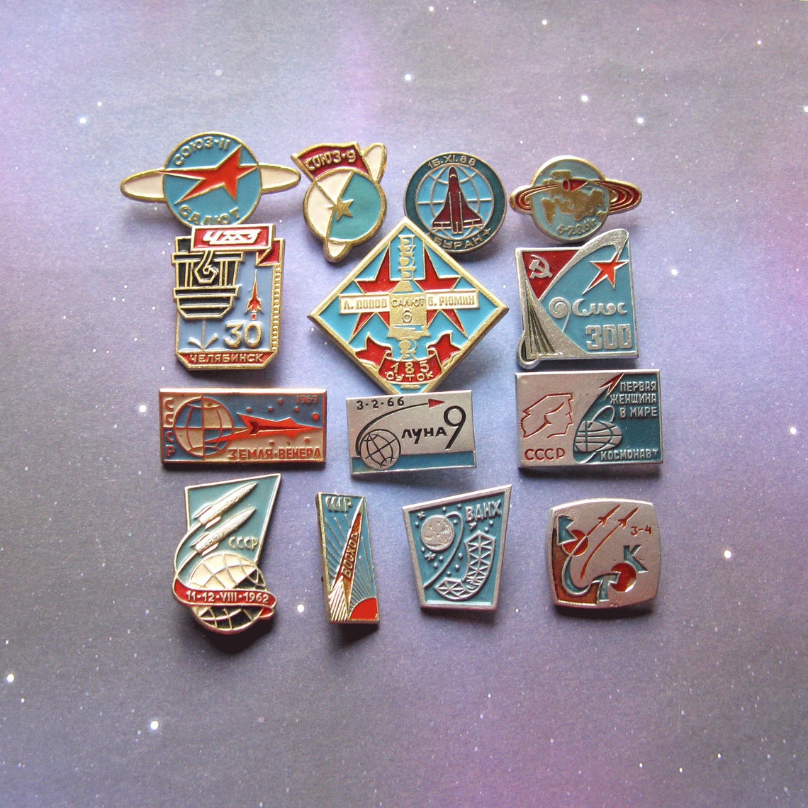 Vintage Space Pins Cosmos Exploration Space Badge Space | Etsy