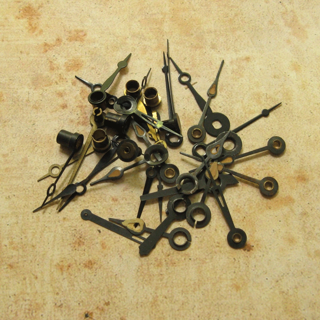 15 Vintage Clock Hands, Tiny Clock Hands, Metal Clock Hands, Small ...