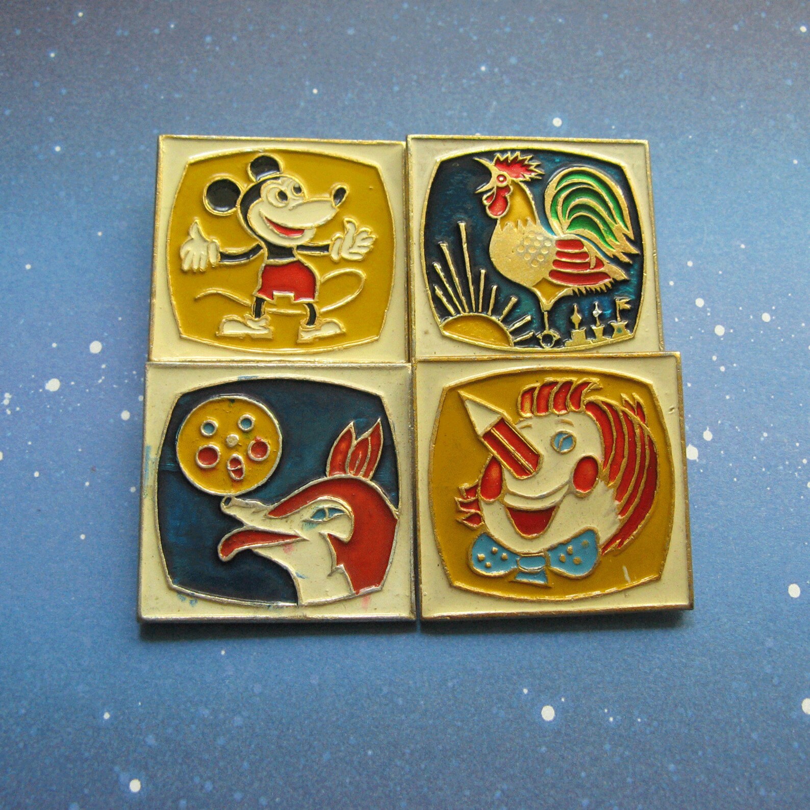 Vintage Cartoon Characters Pins Cartoon Badges Pins for | Etsy