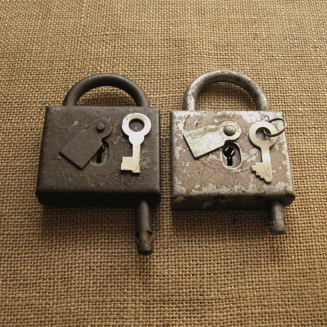 Vintage Lock, Padlock With Key, Working Padlock, Cottage Chic, Rust and ...