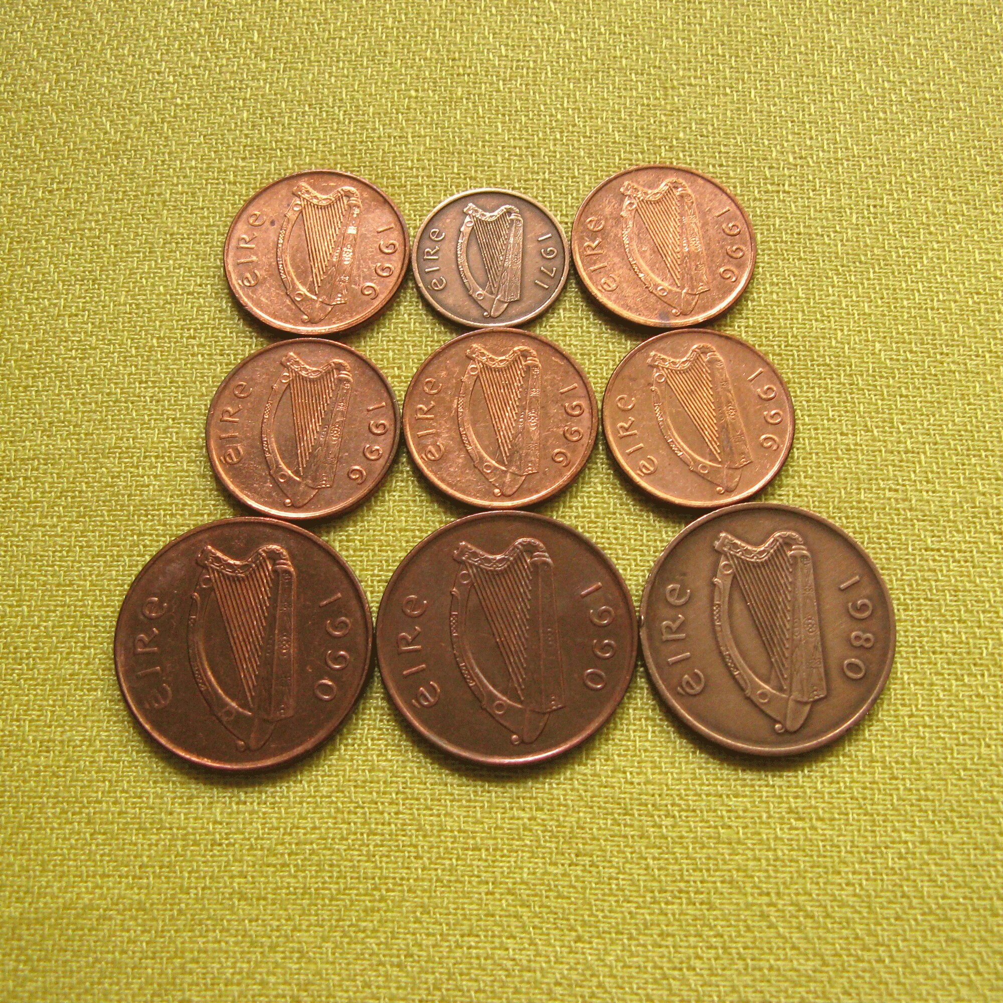 Vintage Irish Coins: 1970s-90s Collectible Set - Etsy