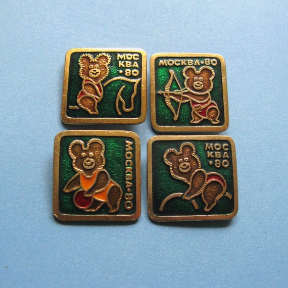 Soviet Pins, Olympic Games 80, Moscow Games Symbol, R… - Gem