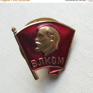 Soviet Lenin Badge, Komsomol Pin, Made in USSR 80's, Communist Pin ...