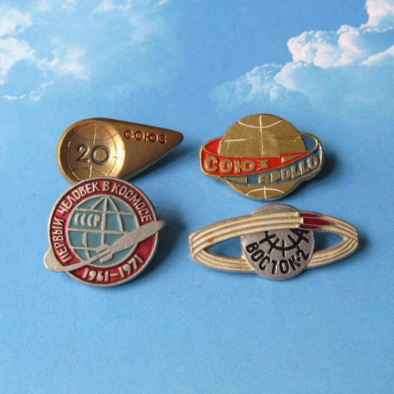 Vintage Space Pins Cosmos Exploration Space Badge Space - Etsy