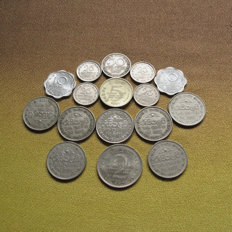 Vintage Sri Lanka Coins Coins for Jewelry Making Rupee and - Etsy