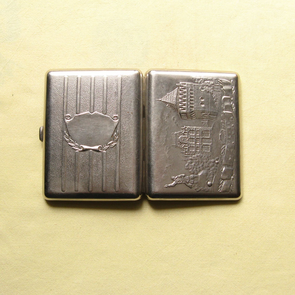 Vintage Cigarette Case Smokers Gifts Art Nouveau Case Men - Etsy