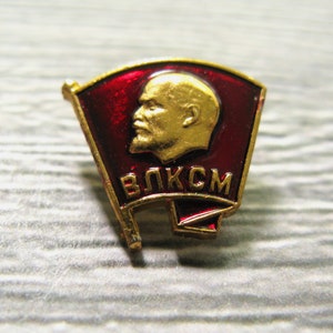 Soviet Lenin Badge, Komsomol Pin, Made in USSR 80's, Communist Pin ...