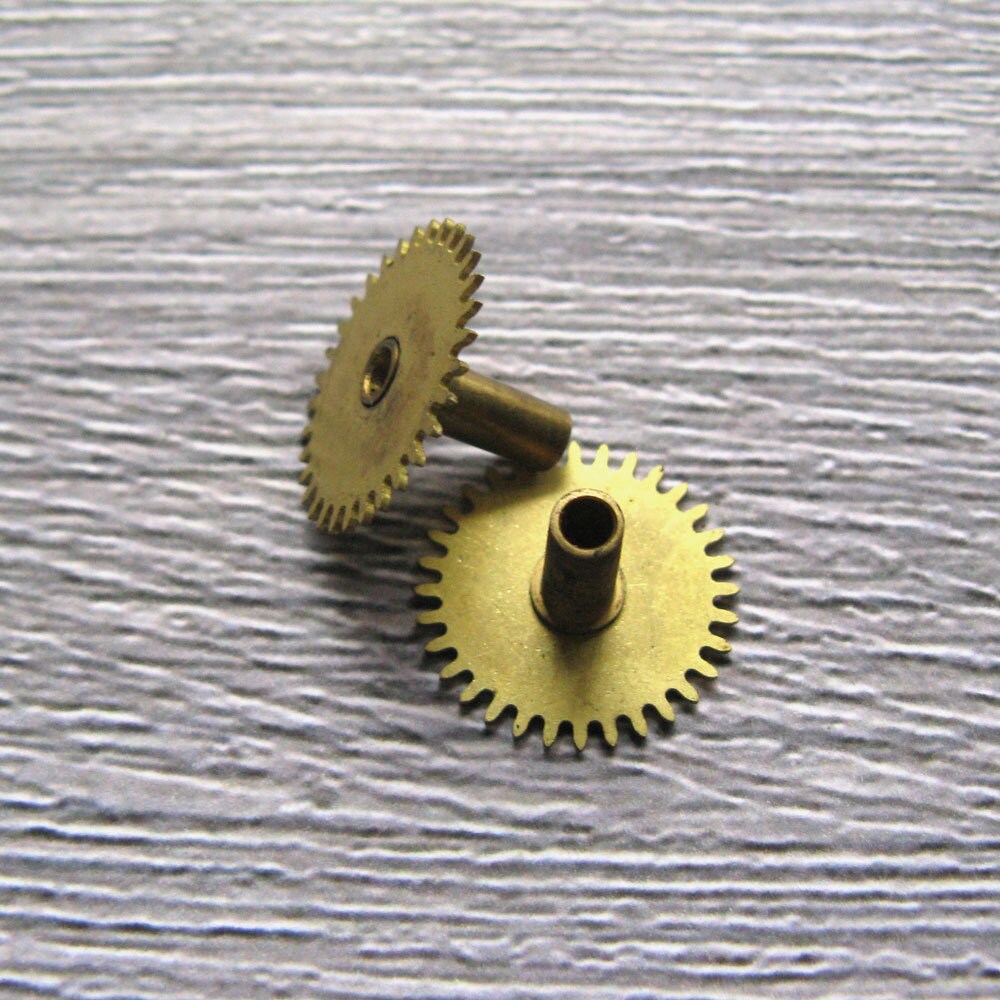 Vintage Clock Parts Retro Brass Cogs Metal Shop Supplies - Etsy