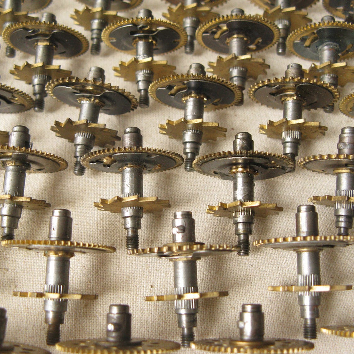 12 Retro Brass Cogs Vintage Clock Parts Metal Shop Supplies | Etsy