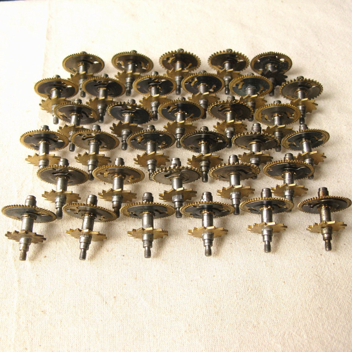 12 Retro Brass Cogs Vintage Clock Parts Metal Shop Supplies | Etsy