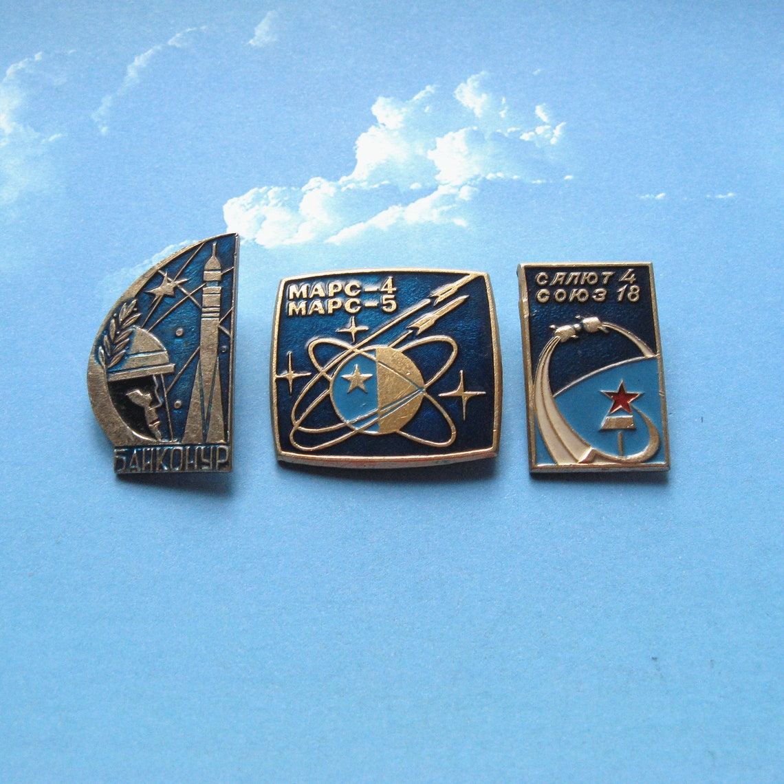 Vintage Space Pins, Cosmos Exploration, Space Badge, Space Collectible ...
