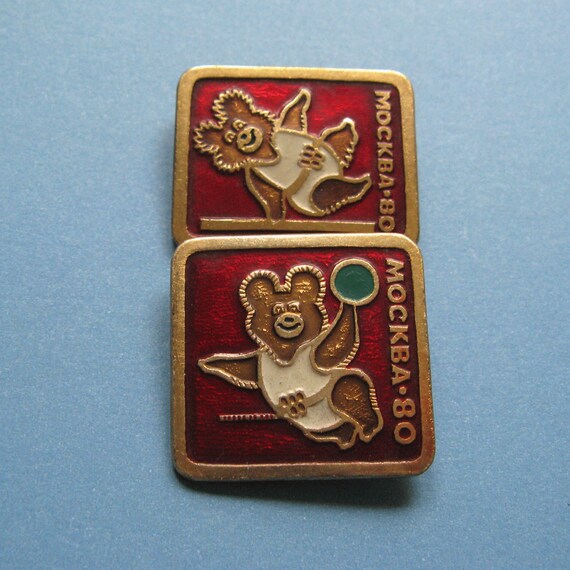 Soviet Pins, Olympic Games 80, Moscow Games Symbol, R… - Gem