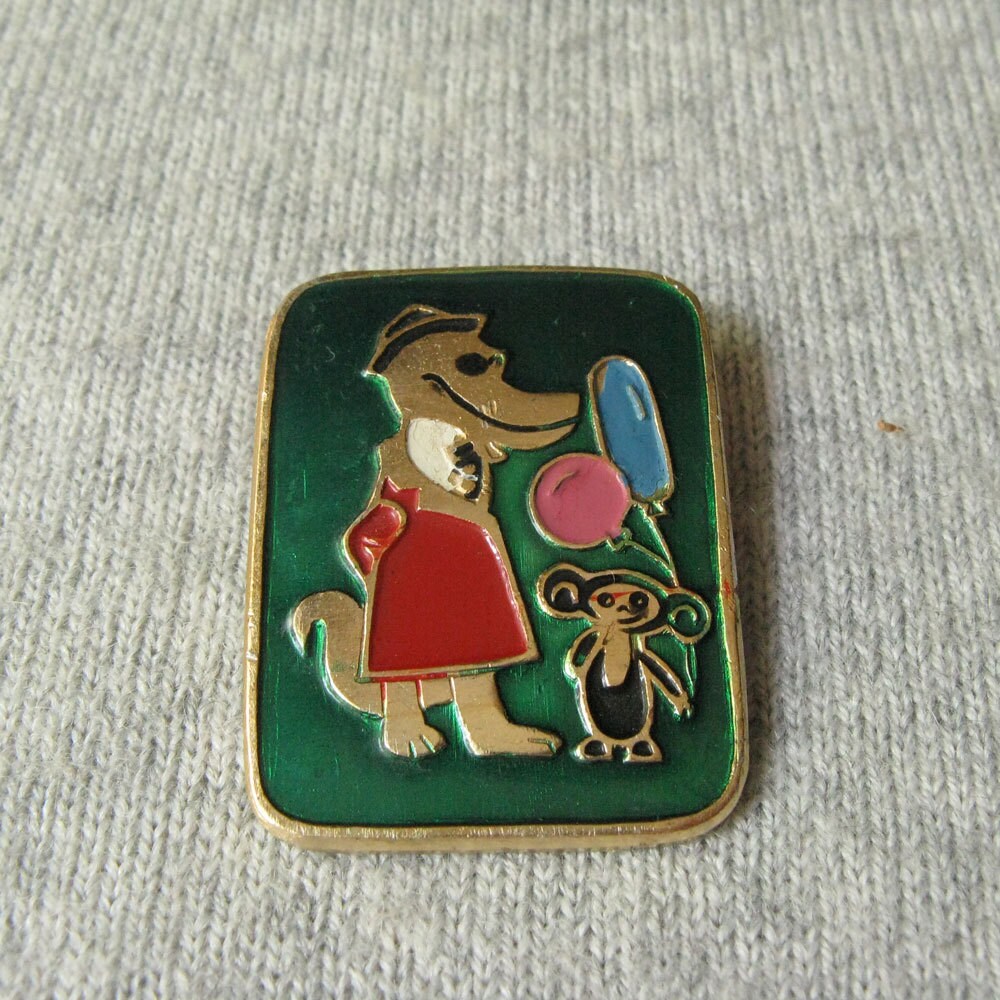 Cheburashka Soviet Animation Pin Cartoon Badge Badge for - Etsy