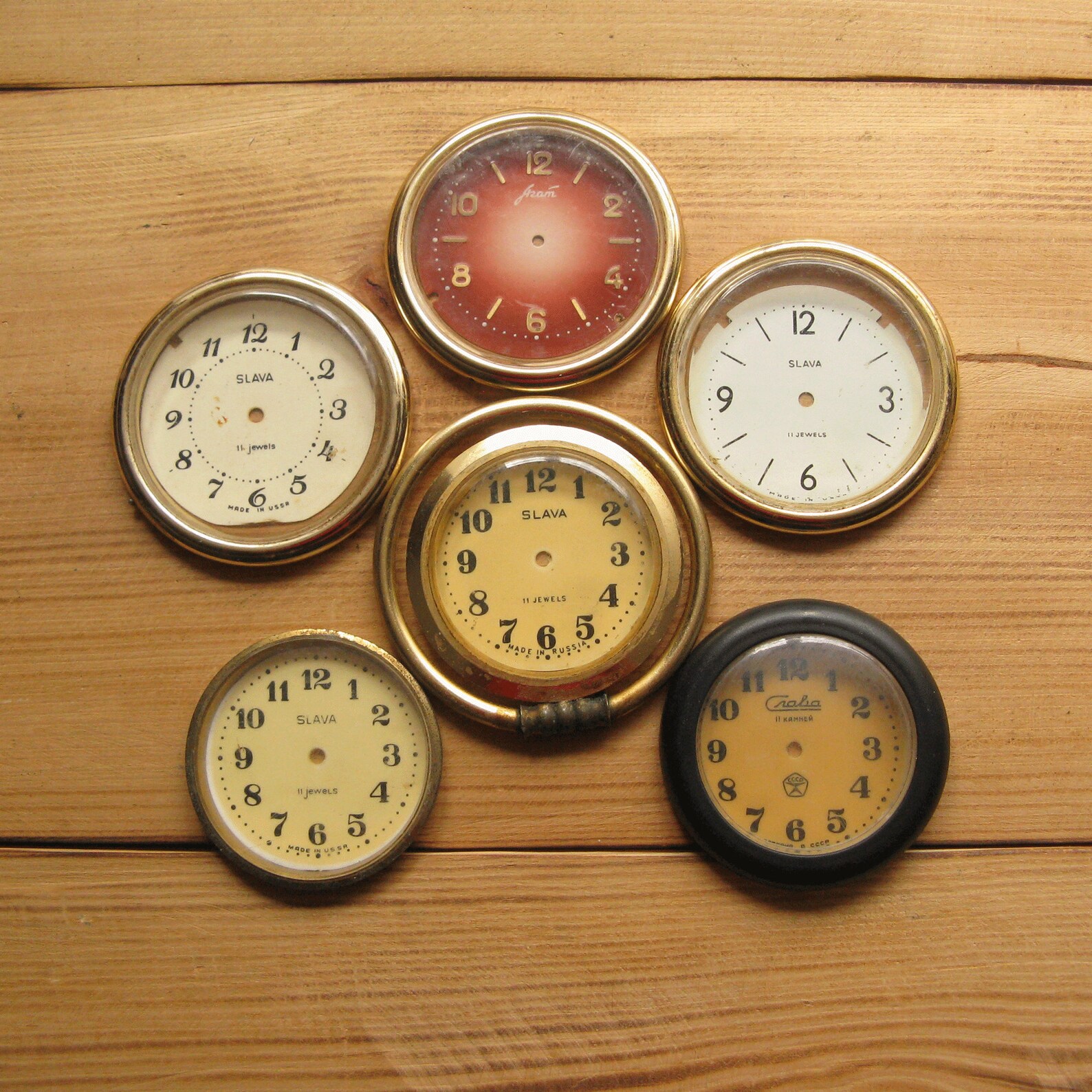 Alarm Clock Faces Slava Vintage Alarm Clocks Retro Clock - Etsy