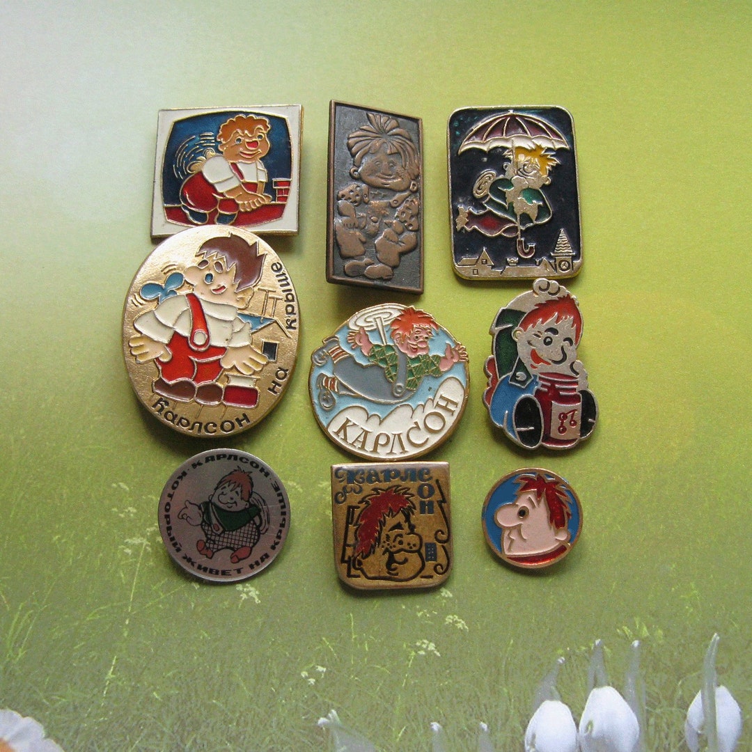 Karlsson Badge, Soviet Animation Pin, Cartoon Badge, Badge for ...