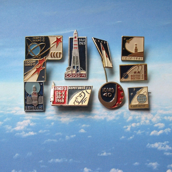 Vintage Space Pins Cosmos Exploration Space Badge Space | Etsy