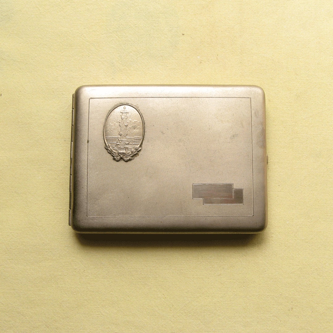 Vintage Art Nouveau Cigarette Case, Stainless Steel Smoker Gift - Etsy