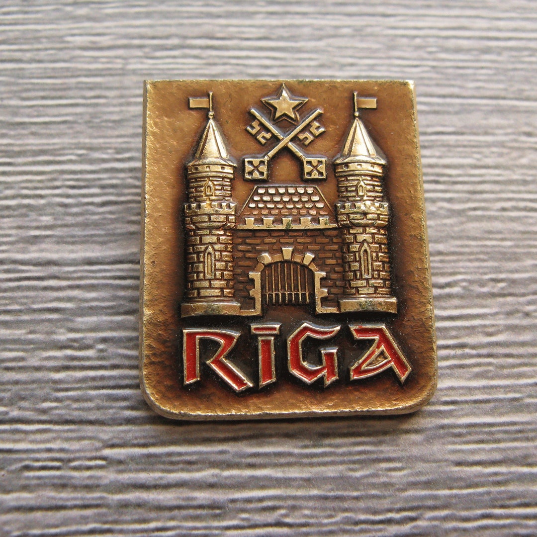 Vintage Riga Pin, Latvian Capital Pin, Latvia Symbol, Soviet City Pins ...