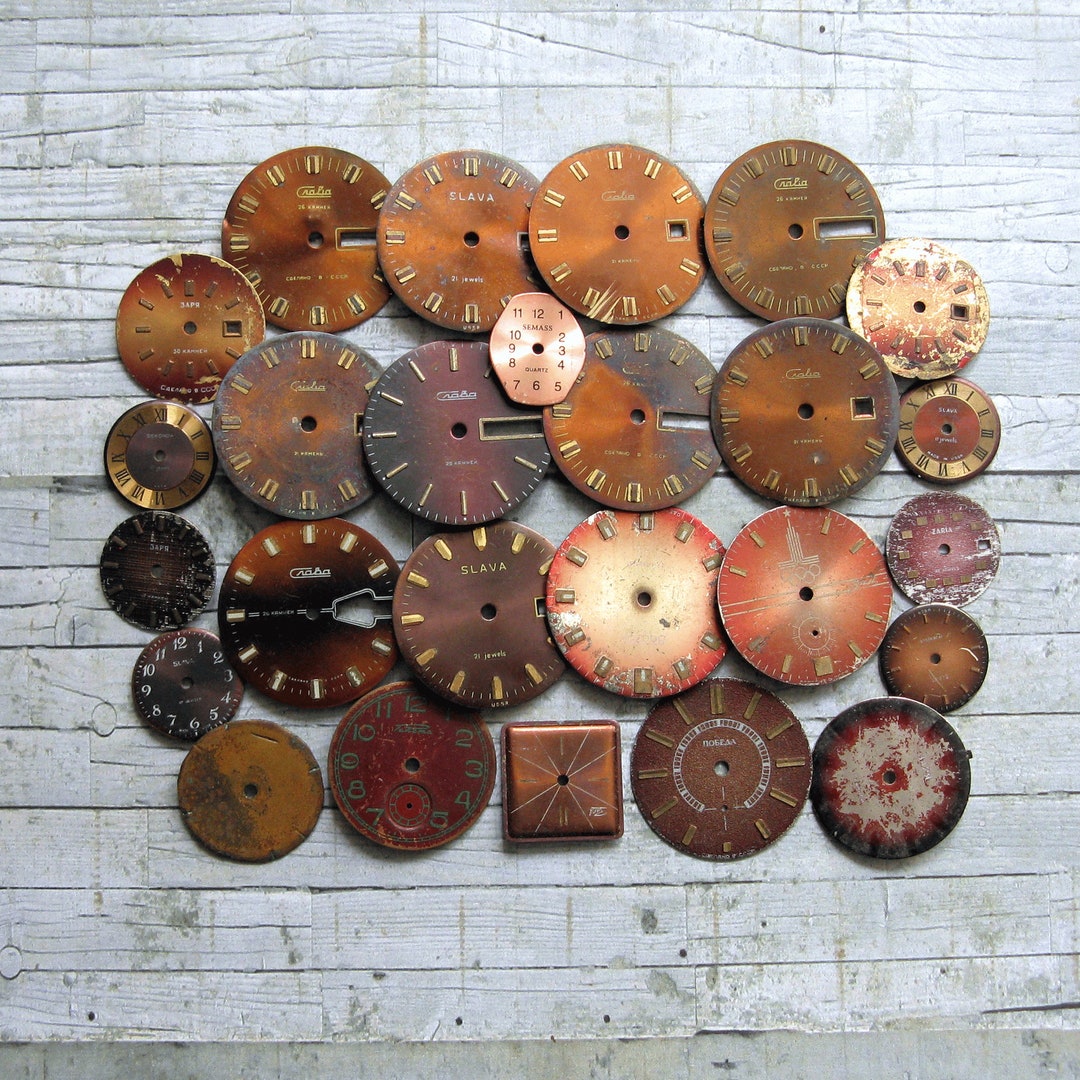 26 Pcs Vintage Watch Faces, Pocket Watch Faces, Round Watch Face ...