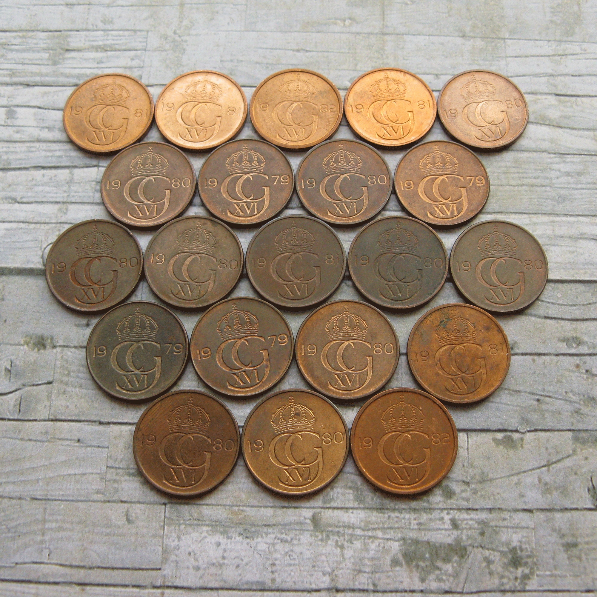 1979-1982 Swedish Coins 5 Øre Coins Swedish Money Coins - Etsy UK