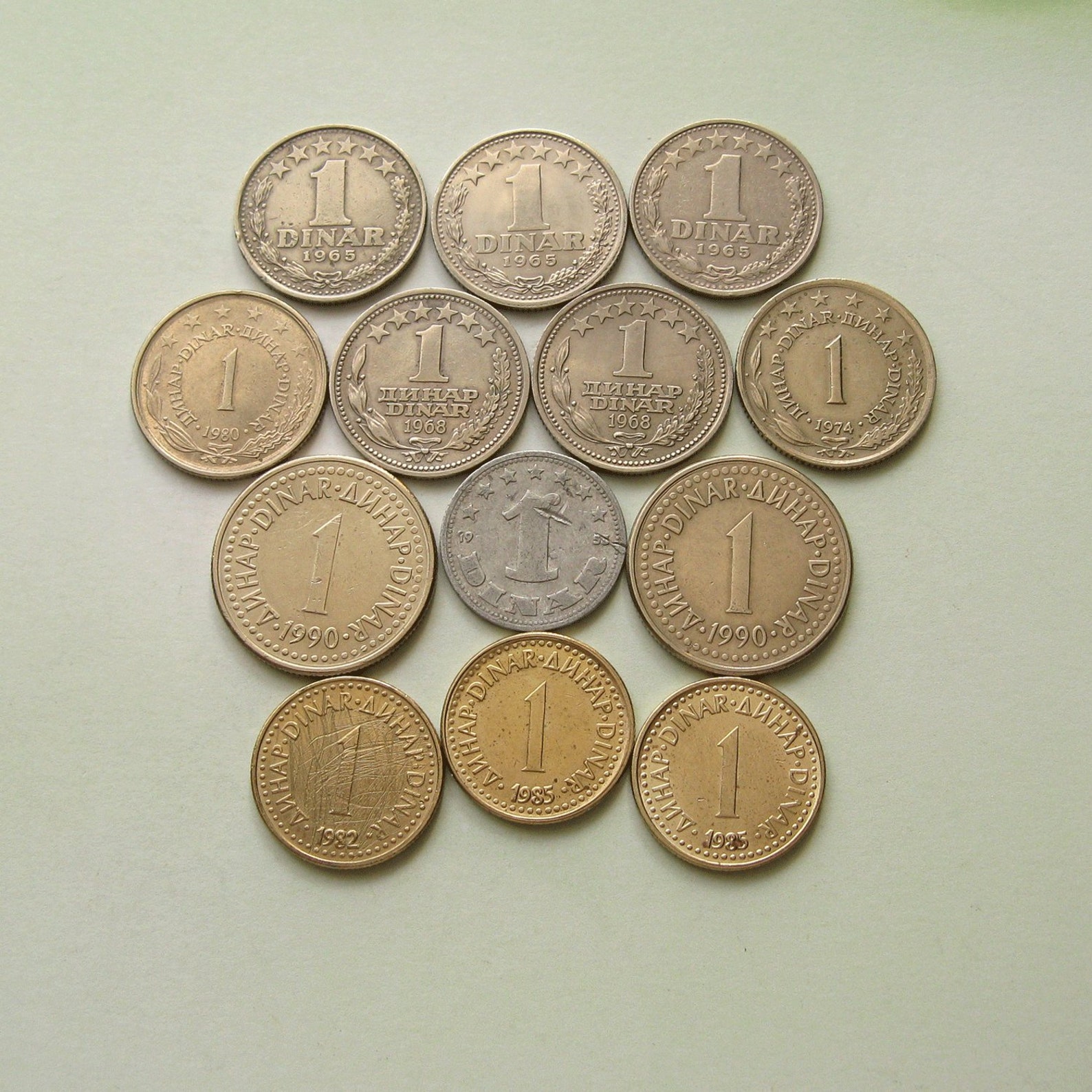 1 Dinar Yugoslavian Coins Made in Yugoslavia One Inch Coin - Etsy